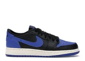 JORDAN 1 Retro Low Top Sneakers - Black/varsity Royal/sail