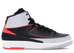 JORDAN 2 Retro Sneakers - Black/infrared 23/pure Platinum