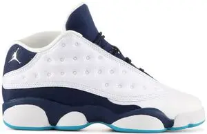 JORDAN 13 Retro Low Sneakers - White/metallic Silver/midnight Navy Blue