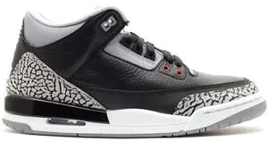 JORDAN 3 Retro Cement Sneakers - Black/varsity Red/cement Grey