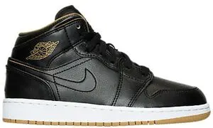 JORDAN Jordan 1 Mid Sneakers Black/metallic Gold