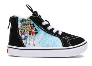 VANS Comfycush Sk8Hi Zip Pretty Guardian Sailor Moonin High-Top Sneakers Black/white/multi