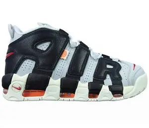 Nike Air More Uptempo Hoops Sneakers - Photon Dust/total Orange/black