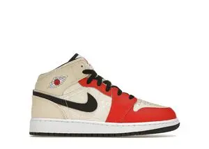 JORDAN 1 Mid '88 Dunk Contest Sneakers - Muslin/black/white