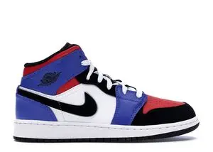 JORDAN Air Jordan 1 Mid Top 3 GS Sneakers White/black/hyper Royal