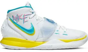 Nike Kyrie 6 90s Gs Sneakers - White/opti Yellow/digital Pink