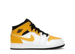 JORDAN Air Jordan 1 Mid University Gold GS White/university Gold/black