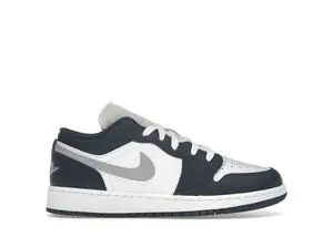 JORDAN Jordan 1 Low Sneakers White/midnight Navy Blue/wolf Grey