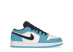 JORDAN 1 Low Unc - White/dark Powder Blue/obsidian