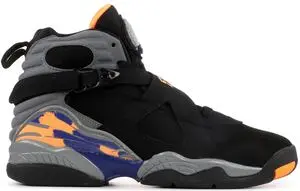 JORDAN 8 Retro High-top Sneakers - Black/bright Citrus/cool Grey