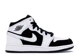 JORDAN Air Jordan 1 Mid Sneakers White/black