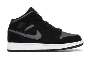 JORDAN 1 Mid High-top Sneakers - Black/grey