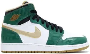 JORDAN 1 Retro High Sneakers - Clover/metallic Gold/white