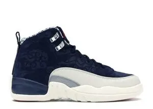 JORDAN Jordan 12 Retro International Flight Sneakers College Navy Blue/university Red/sail