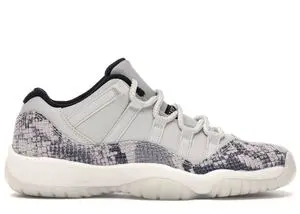 JORDAN 11 Retro Low Snake Sneakers - Light Bone/smoke Grey/white