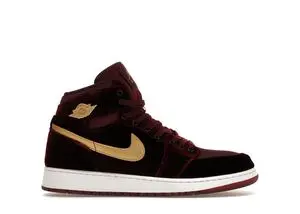 JORDAN Jordan 1 Retro Heiress Night Maroon/metallic Gold/white