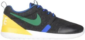 Nike Roshe Run Sneakers - Black Heather/pine Green/tour Yellow