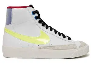 Nike Blazer Mid '77 High-top Sneakers - White/hyper Royal/mystic Hibiscus
