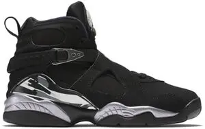 JORDAN 8 Retro Chrome Sneakers - Black/white/light Graphite