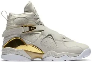 JORDAN 8 Retro Sneakers - Light Bone/metallic Gold/white