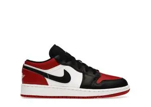 JORDAN Air Jordan 1 Low Top Sneakers Gym Red/white/black