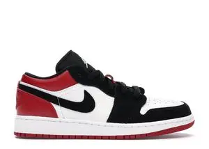 JORDAN 1 Low Top Sneakers - White/black/gym Red