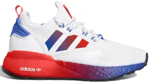 Adidas Zx 2k Boost Sneakers - Cloud White/solar Red/blue