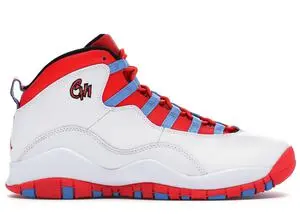 JORDAN 10 Retro Chicago Flag Sneakers - White/light Crimson/university Blue