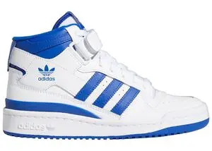 Adidas Forum High Top Sneakers - Cloud White/royal Blue