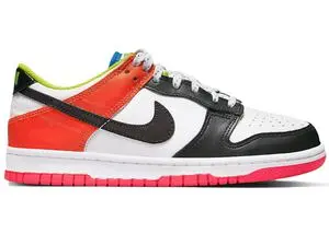 Nike Dunk Low Cartwheel Sneakers - White/black/orange