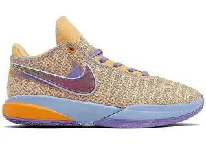 Nike Lebron 20 Summer Vibes Sneakers - Celestial Gold/multi Color/cobalt Blue