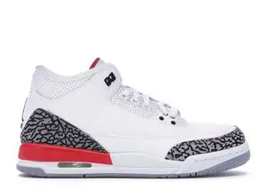 JORDAN Air Jordan 3 Retro Hall Of Fame GS White/fire Red/cement Grey