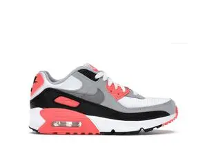 Nike Air Max 90 Infrared 2020 Gs - White/blackone-colorcool Greyone-colorradiant Red