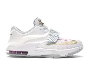 Nike Kd 7 Aunt Pearl Sneakers - White/metallic Goldone-colorpinkone-colorpowone-colorpureone-colorplatinum