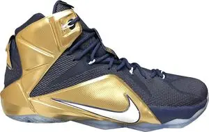 Nike LeBron 12 Akron PE Midnight Navy/metallic Gold