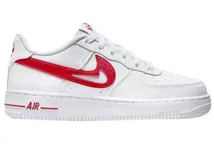 Nike Air Force 1 Low Cutout Swoosh Sneakers - White/red