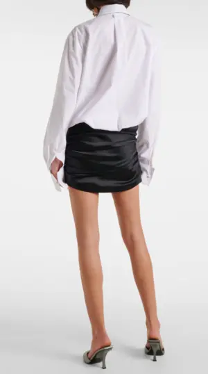 Attico Poplin And Satin Minidress