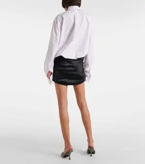 Attico Poplin And Satin Minidress