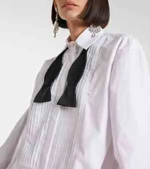Attico Poplin And Satin Minidress