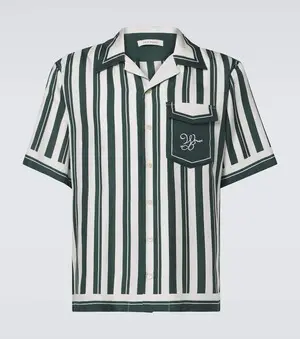 WALES BONNER June Striped Silk Bowling Shirt