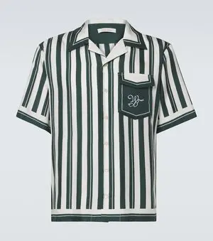 WALES BONNER June Striped Silk Bowling Shirt