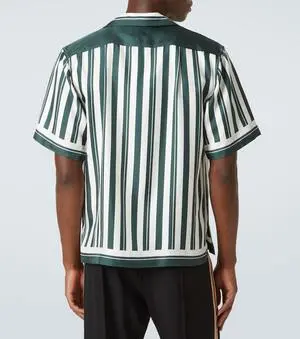 WALES BONNER June Striped Silk Bowling Shirt