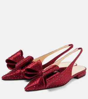 Mach & Mach Le Cadeau Embellished Slingback Flats