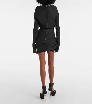 Rick Owens Draped Cotton-blend Miniskirt