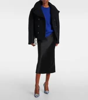 Amina Muaddi Camelia 90 Tweed Pumps - Blue