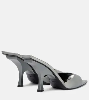 Attico Ester 95 Satin Mules - Grey