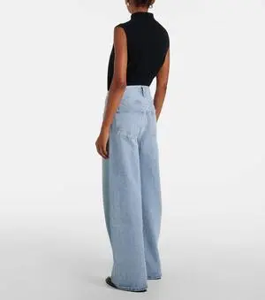 AGOLDE Low Curve Wide-leg Jeans - Blue