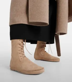 THE ROW Tyler Suede Lace-up Boots