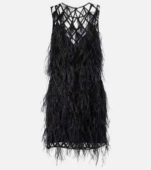 Feather Trim Dresses