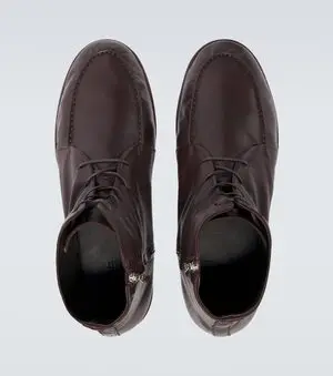 Auralee Leather Ankle Boots - Brown